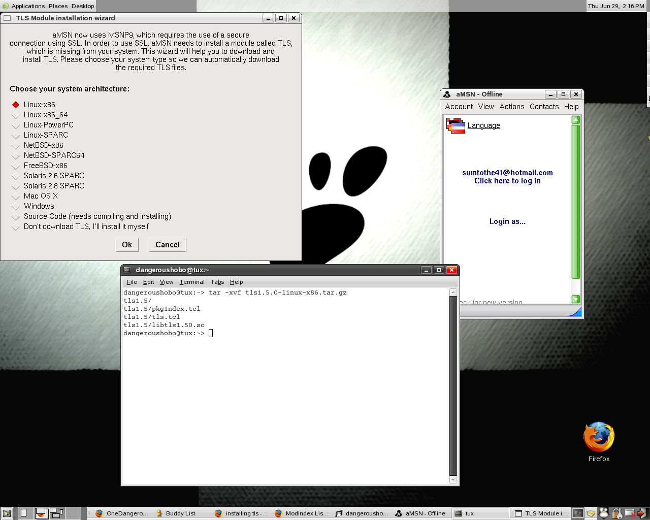 help with aMSN and TLS | Overclock.net