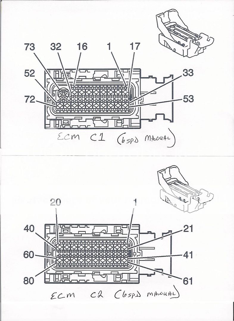 6.0 LS2 manual trans ecm connector pinouts